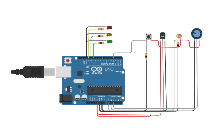 Circuit Design Kontrol Temperatur Tinkercad