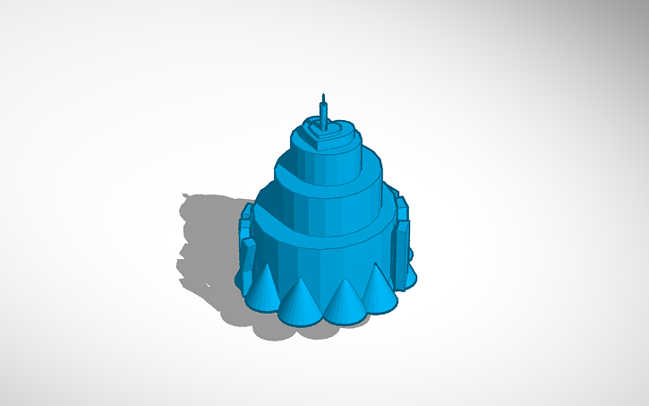 3D design wedding cake topper - Tinkercad