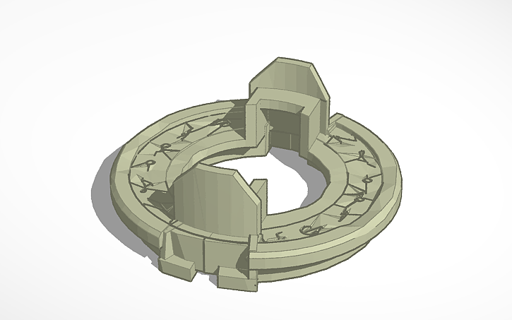 3D design Beyblade burst Forge disc R (Rune) - Tinkercad