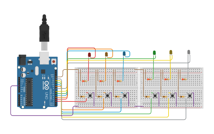 Circuit design Buttons | Tinkercad