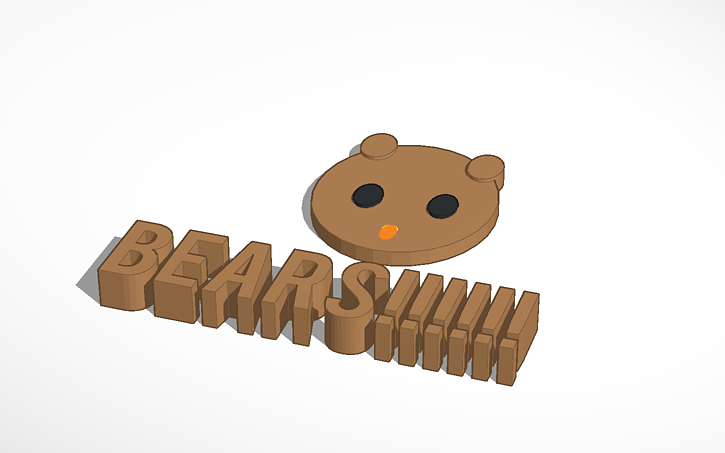 3D design CUTE bear!!!!!! | Tinkercad