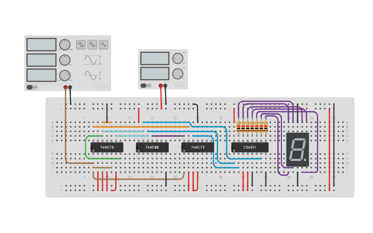 Circuit Design Mod 5 Counter Tinkercad