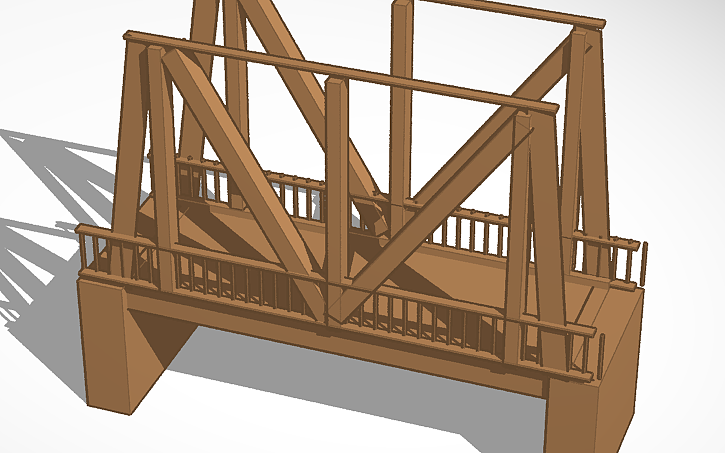 3D design truss bridge - Tinkercad