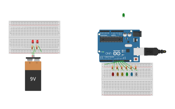 Circuit Design Led Pattern Tinkercad