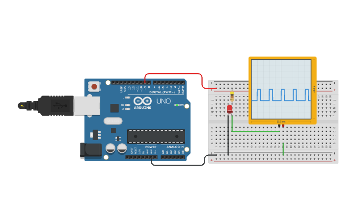 Circuit design Salida PWM | Tinkercad