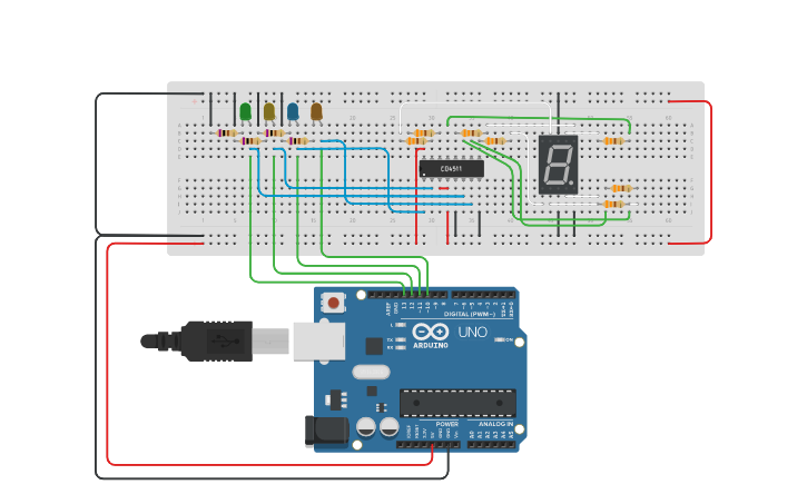 Circuit Design Four Bit Counter Framework Tinkercad