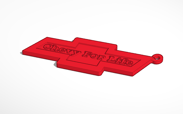 3D design Chevy keychain | Tinkercad
