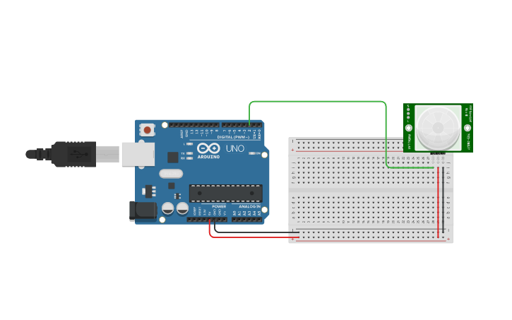 Circuit design MOTION SENSOR - Tinkercad