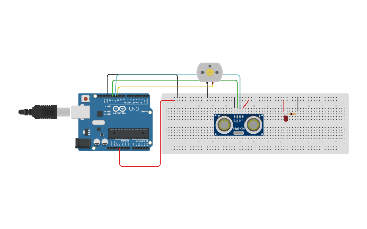 Circuit design Francisco Martínez Arduino sensor con motor | Tinkercad