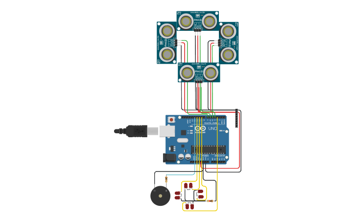Circuit design Sensor de proximidad | Tinkercad Circuit design Sensor de proximidad | Tinkercad