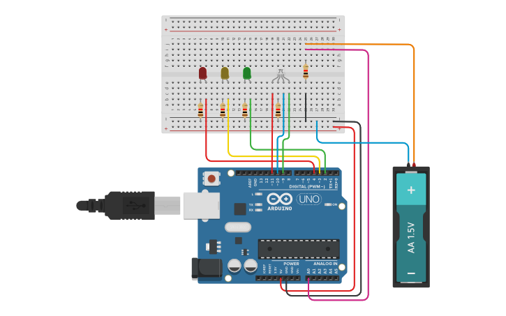 Circuit design Arduino 2 (Desafio 4 ) : Luján Fabian. | Tinkercad