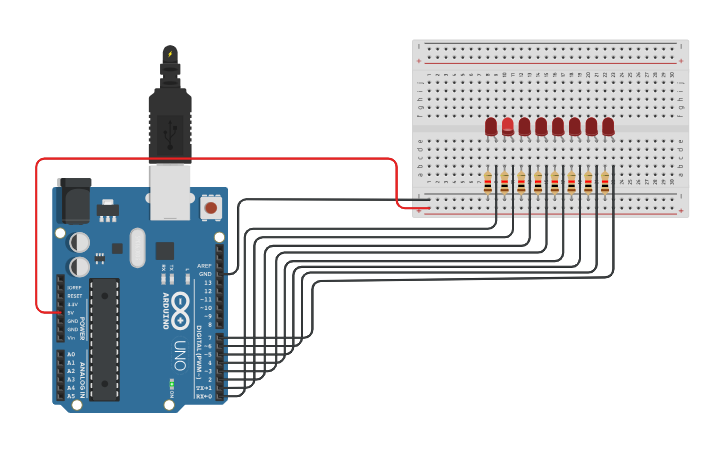 Circuit design Projeto Ping-Pong | Tinkercad