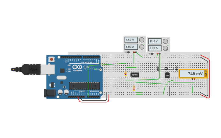 Circuit design adquisicion de datos - Tinkercad