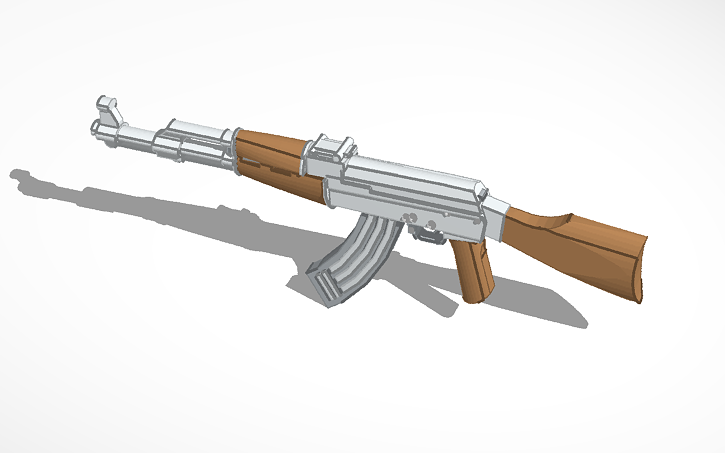 3D design AK 47 - Tinkercad