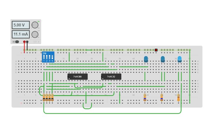 Circuit Design Mini Project Breadboard 1 Tinkercad