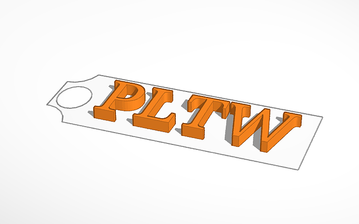 3D design PLTW tag - Tinkercad