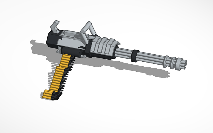 3D design Machine gun. | Tinkercad