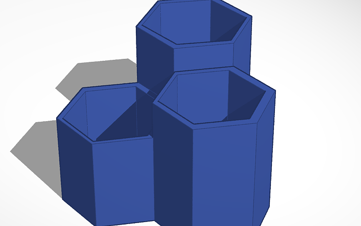 3D design Hex plant pot - Tinkercad