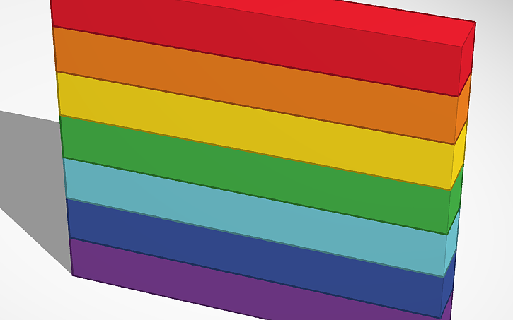 3D design rainbow | Tinkercad