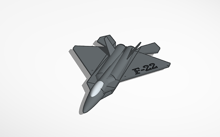 3D design F-22 Raptor - Tinkercad