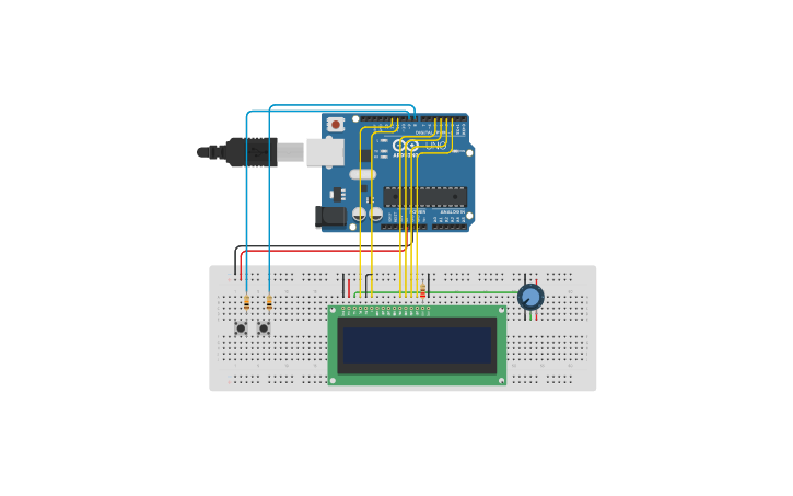 Circuit design "Reaction Timer" By ChatGPT - Tinkercad