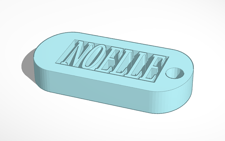 3D design Name Tag - Tinkercad