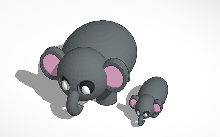 3D design Elephants | Tinkercad