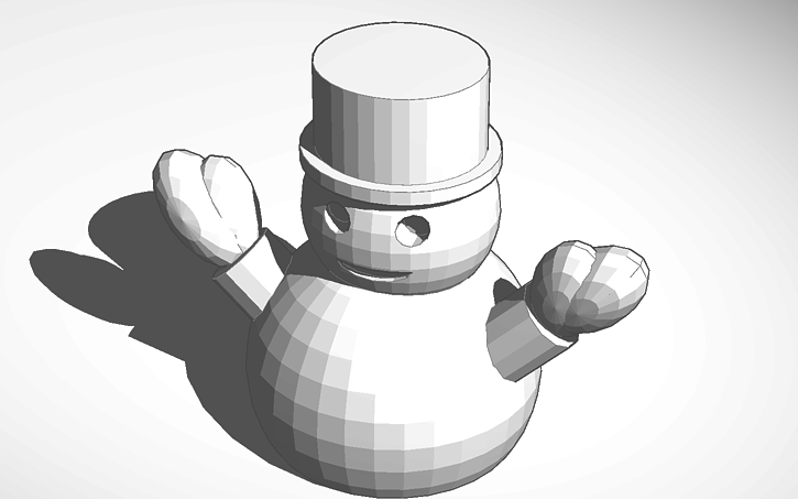 3d Design Snowman Tinkercad