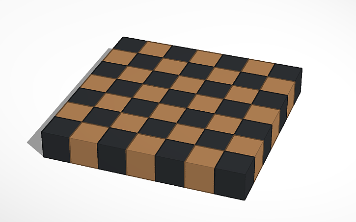 3D design Checkers Board - Tinkercad
