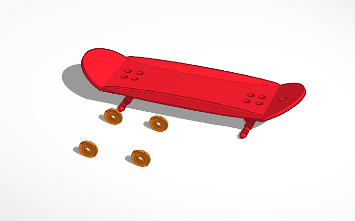 3D design Tech Deck - Tinkercad