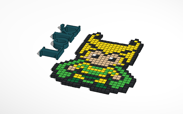3D design Loki Pixel Art - Tinkercad