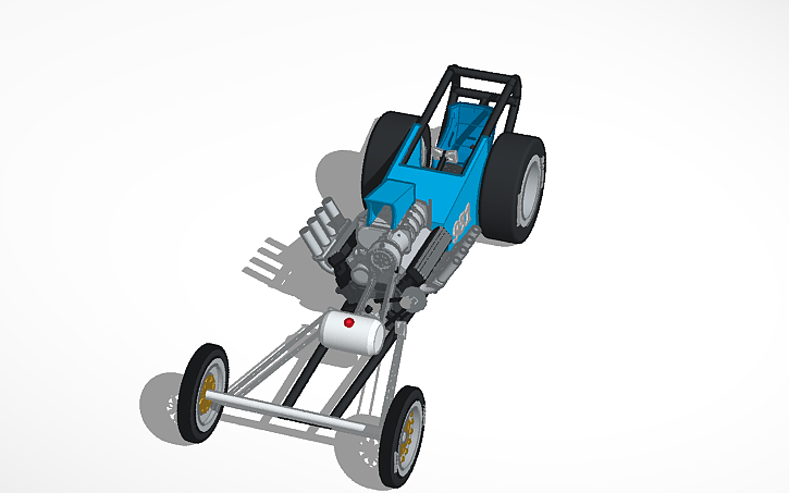 3D design HEMI powered front-engine dragster - Tinkercad