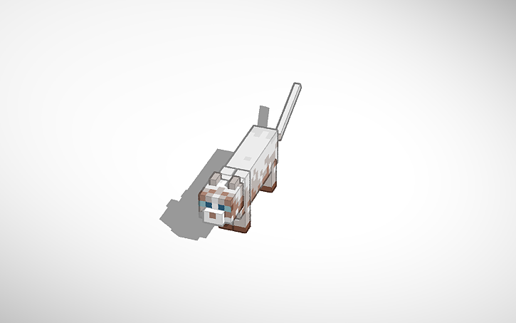 3D design Minecraft Cat - Tinkercad