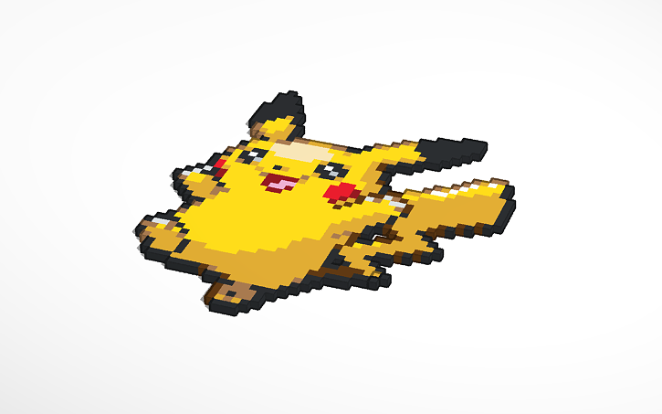 3D design Pikachu - Tinkercad