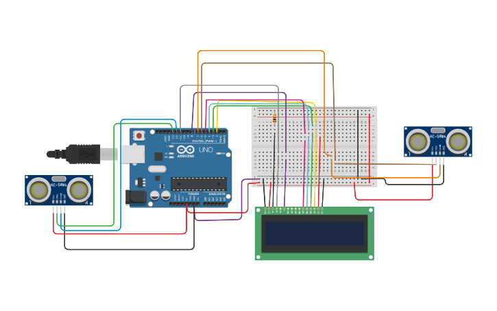 Circuit Design Visitor Counter Tinkercad