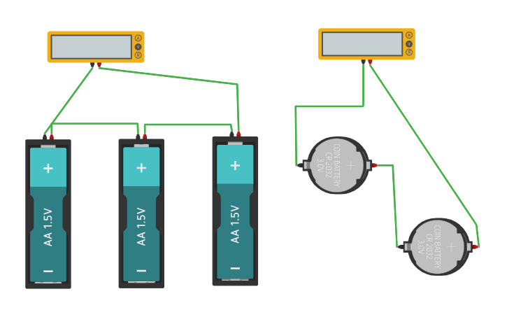 Circuit design Practica con multimetro - Tinkercad