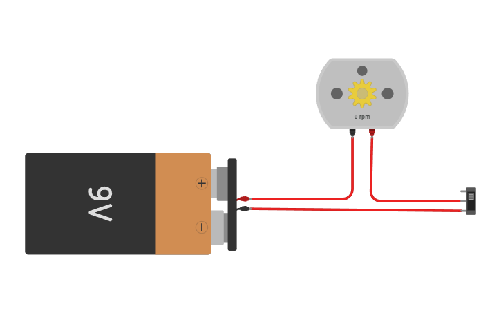 Circuit design Circuito basico de un motor DC - Tinkercad