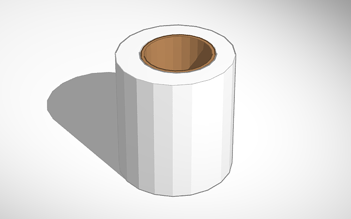 3D design Toilet paper - Tinkercad