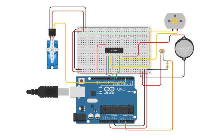 Circuit design Fan - Tinkercad