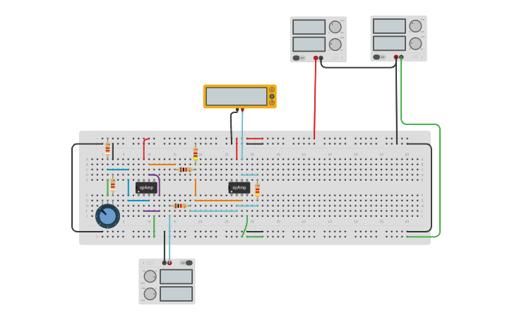Circuit design C - 2 RTD - Tinkercad