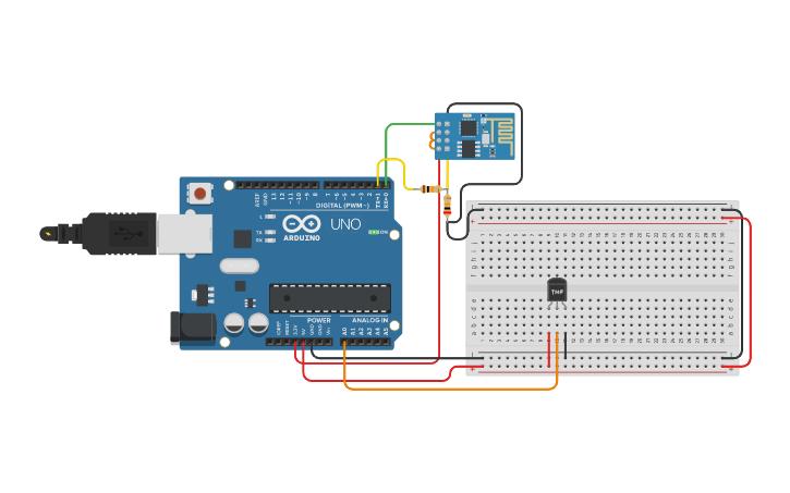 Circuit design ESP8266 - v0 | Tinkercad