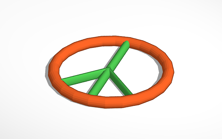 3D design Peace Sign | Tinkercad