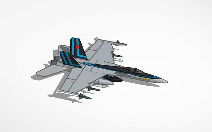 3D design maverick's f18 - Tinkercad