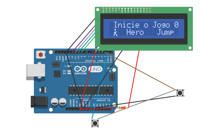 Circuit design jogo arduino - Tinkercad