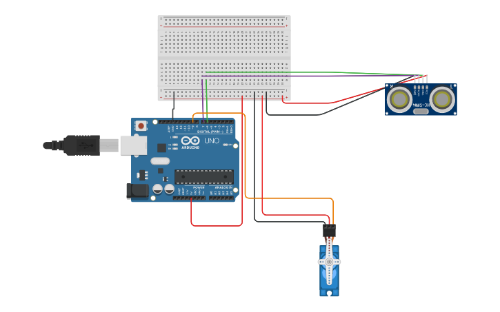Circuit design hcsr - Tinkercad