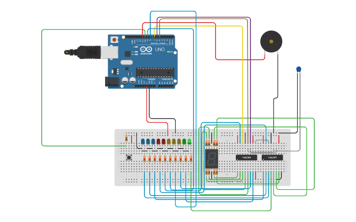 Circuit design Roleta - Tinkercad