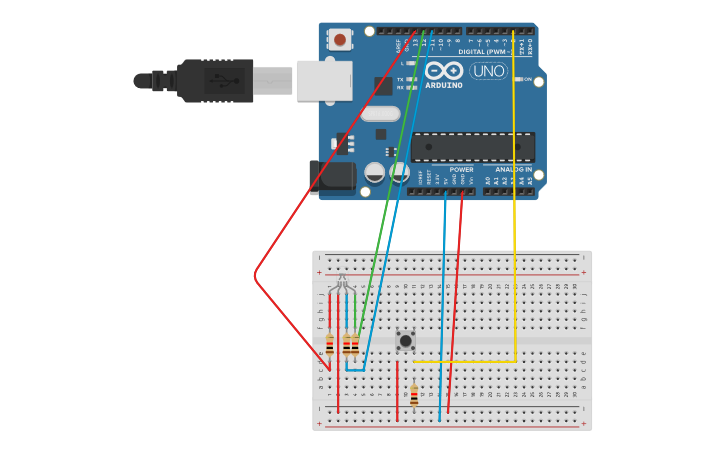 Circuit design PROJETO ARDUINO TP2 EX 1 | Tinkercad Circuit design PROJETO ARDUINO TP2 EX 1 | Tinkercad