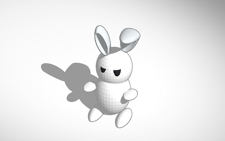 3D design Bunny For 3D printing - Tinkercad