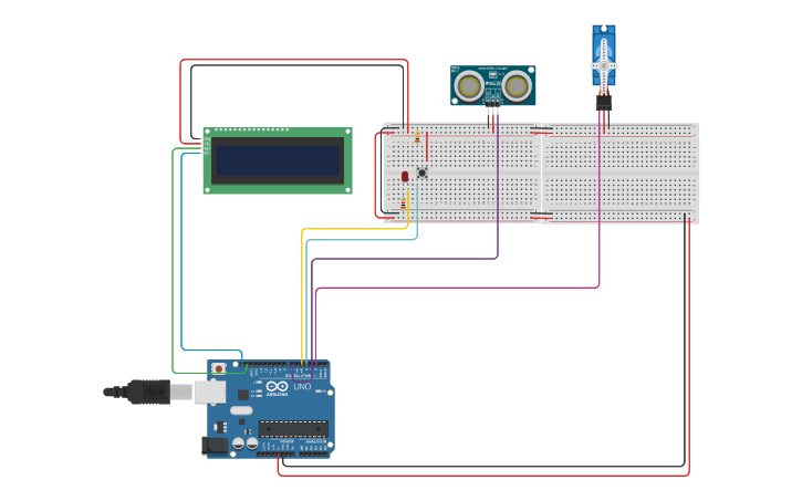 Circuit design Garagem - Tinkercad