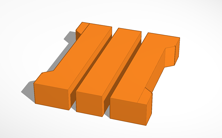 3D design Copy of bo3 logo - Tinkercad